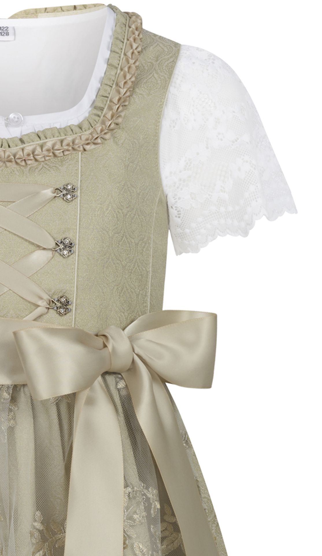 Kinderdirndl Gerhild in Kiwi von Nübler
